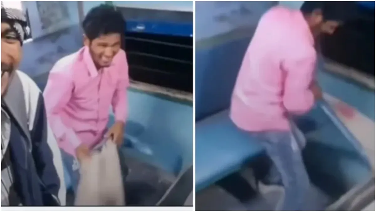 Viral Video Of Man Ripping Apart Train Seat For Fun Triggers Social ...