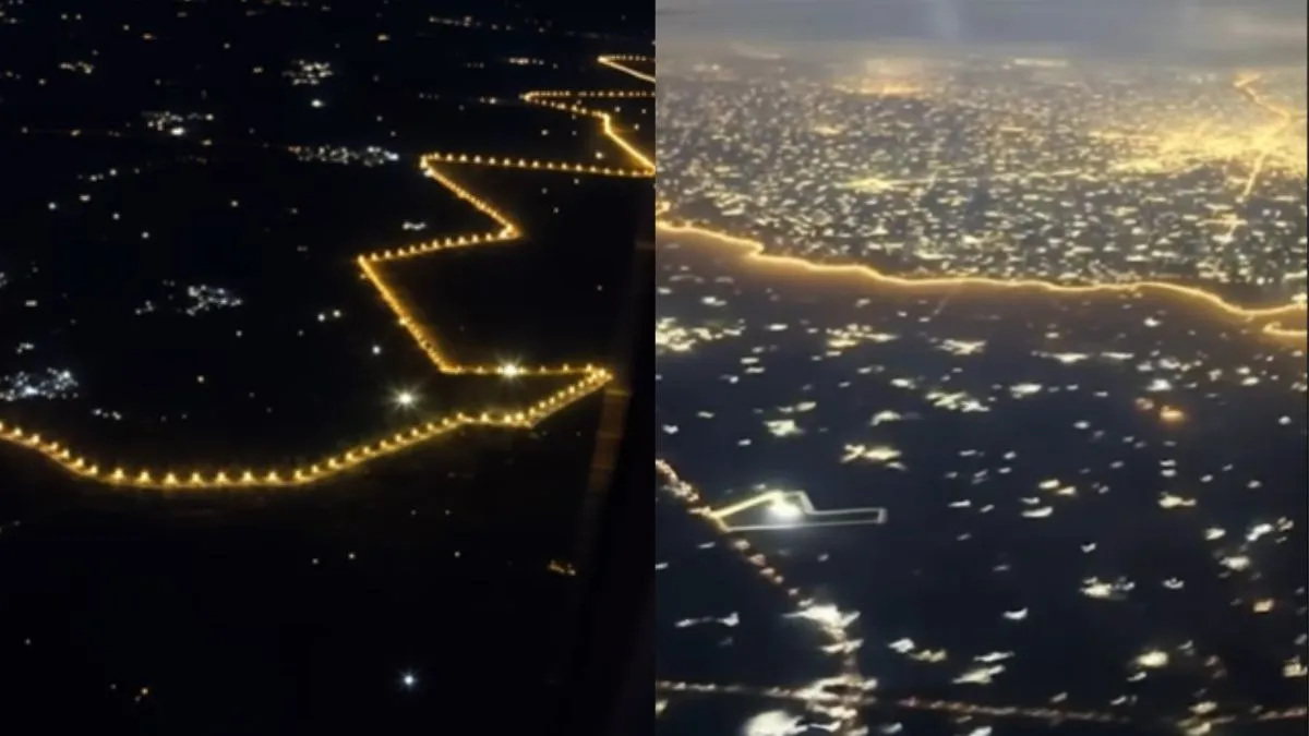 IndiGo Pilot Shares Breathtaking View Of Brightly Lit Indo-Pak Border ...