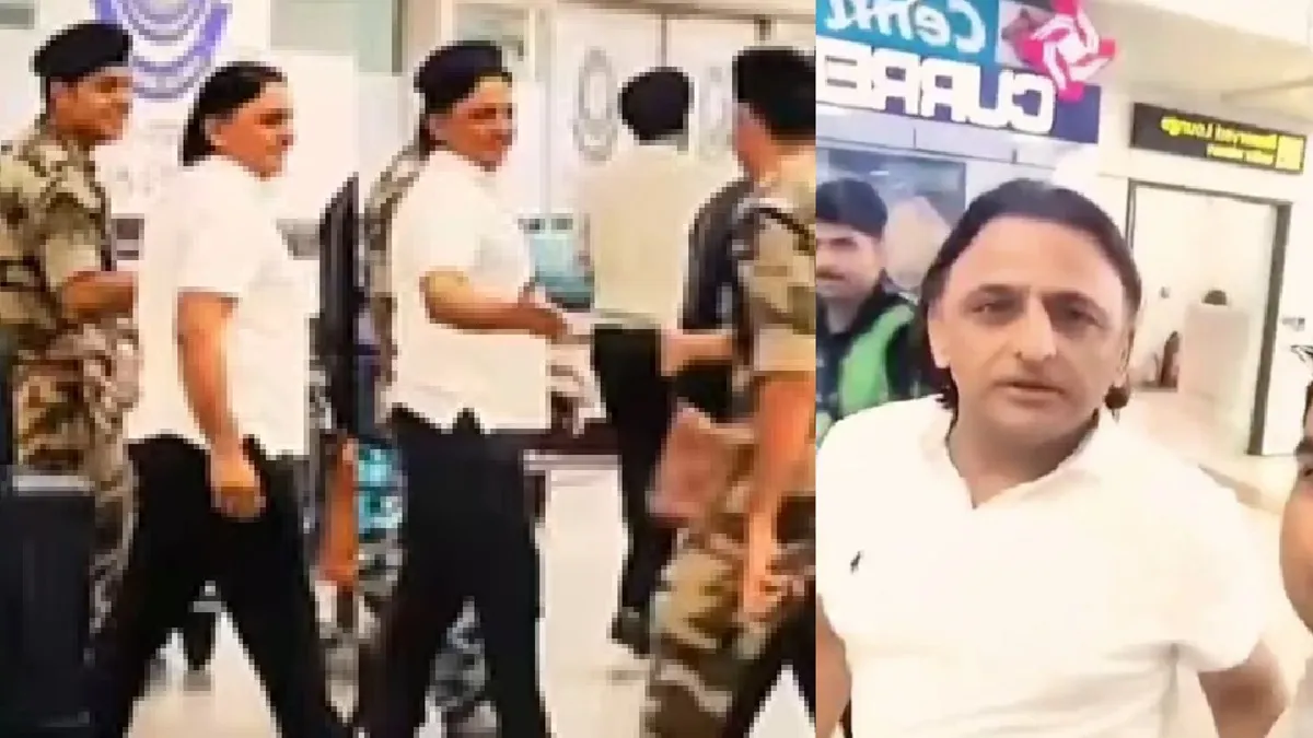 T-Shirt, Jeans And No Red Cap: Akhilesh Yadav's Casual Airport Look ...
