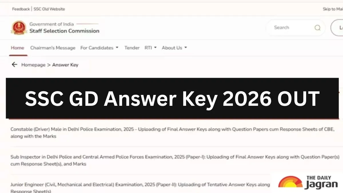 SSC GD Constable Answer Key 2026 Out; Provisional Scorecard And ...