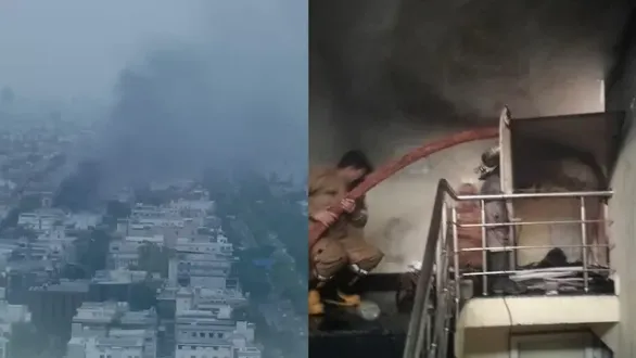 Noida: Smoke Engulfs Area After Fire Breaks Out At Wire Factory In ...