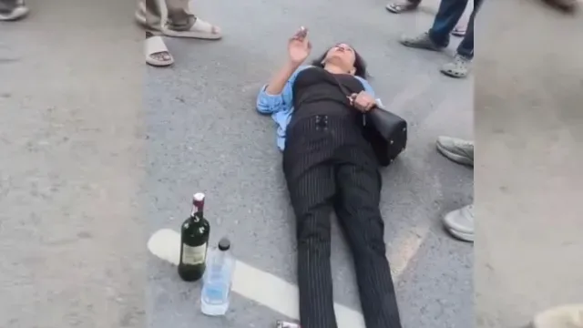 Greater Noida: Drunk Woman Lies in Middle of Road, Sparks Massive ...